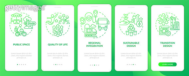 Principles Of Urban Design Green Gradient Onboarding Mobile App Screen 이미지 1376320983 게티이미지뱅크