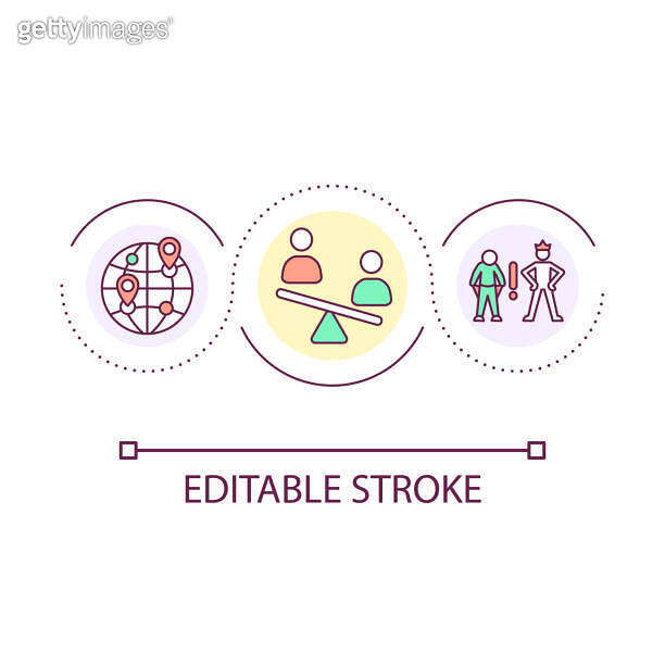 Regional economic development differences loop concept icon (1444182902 ...