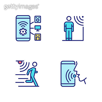 Sensor technology pixel perfect RGB color icons set (1367862303) - 게티이미지뱅크