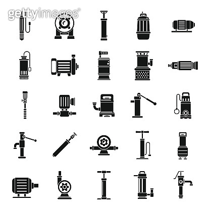 Pump icons set simple vector. Water tank (1388244482) 일러스트, 무료 일러스트 ...