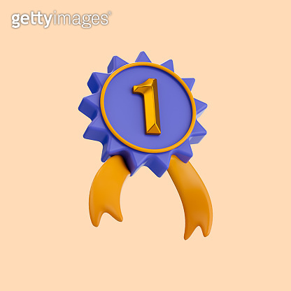 1st rank badge icon 3d render concept for winner guarantee winning 이미지 ...