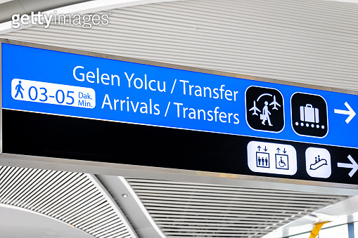 Airport transfer sign - immigration sign and international flight ...