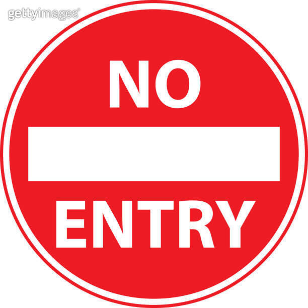 no entry traffic sign on white background. no entry road signs. no ...