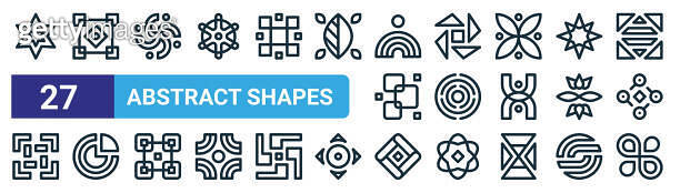 set of 27 outline web abstract shapes icons such as abstract shape ...