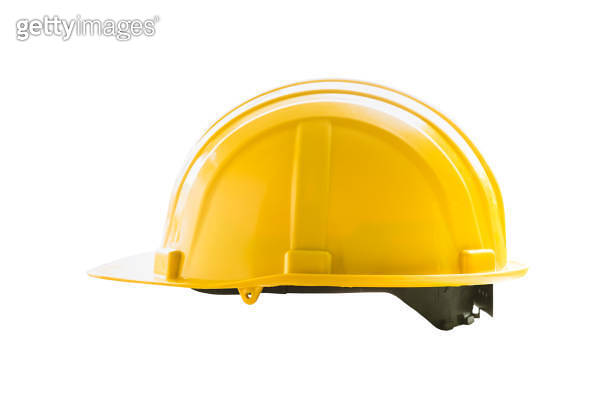 Safety helmet for engineering construction worker equipment isolated on ...