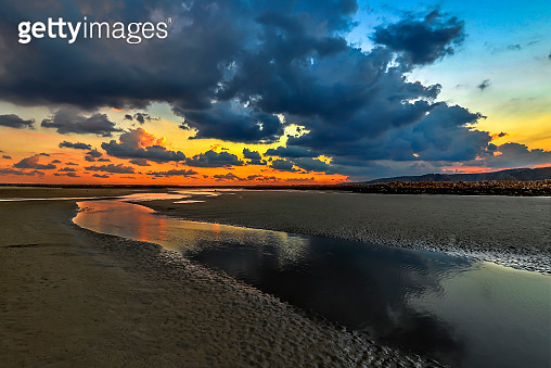 Scenic view of Yitti beach, Sultanate of Oman. (1411219139) - 게티이미지뱅크