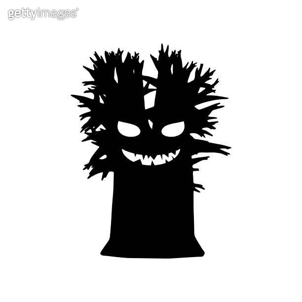 Spooky tree monster black silhouette (1419368247) 일러스트, 무료 일러스트, 아이콘 ...