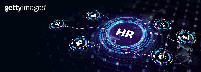 Business, Technology, Internet and network concept. Human Resources HR ...