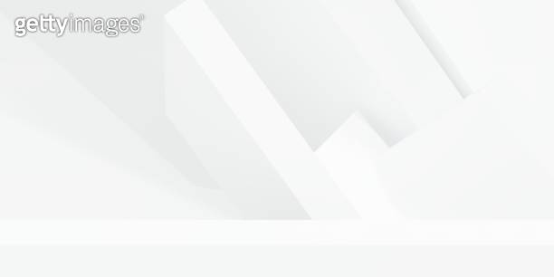 3d rendering of white abstract geometric background. Scene for ...