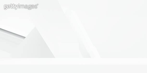 3d rendering of white abstract geometric background. Scene for ...