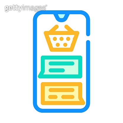 sales chat support color icon vector illustration (1422196303) - 게티이미지뱅크