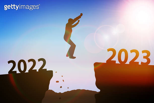 Jump into new Year 2023 Background 이미지 (1423306457) - 게티이미지뱅크