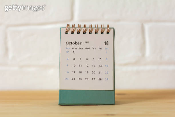 Tear-off calendar for October 2022. Desktop calendar for planning ...