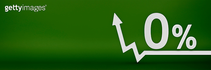 0 percent. The arrow on the graph points up. Rising prices, inflation ...