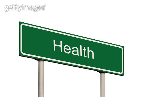 Health Care Concept, Green Signpost Road Sign, White Text, Grey Pole ...
