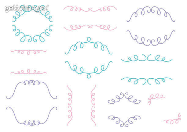 Hand-drawn decorative frame set (bumpy lines) (1368698514) - 게티이미지뱅크