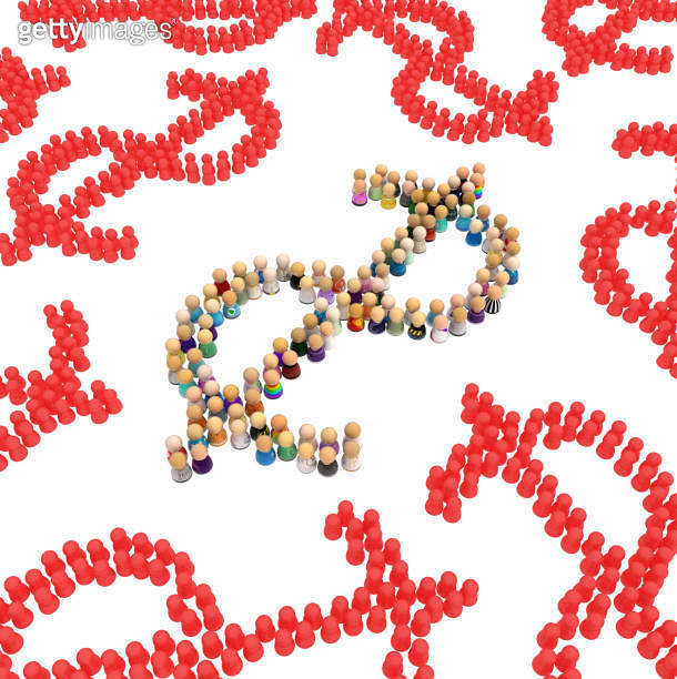 Cartoon Crowd, Cash Red 이미지 (1420245694) - 게티이미지뱅크