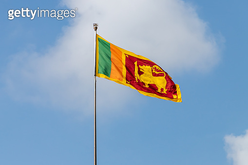 Flag of Sri Lanka also called the Sinha Flag (1390877995) - 게티이미지뱅크