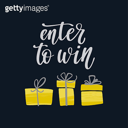 Enter to win. Promo banner for social media contests and special offers ...