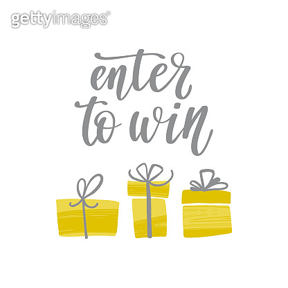 Enter to win. Promo banner for social media contests and special offers ...