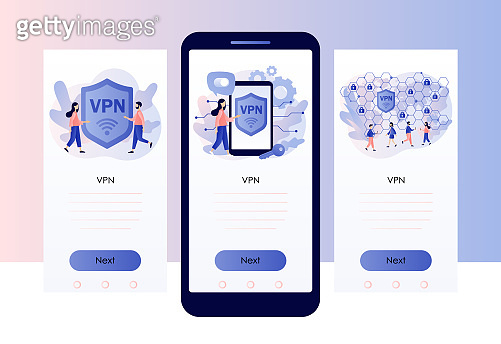 VPN service concept. Virtual Private Network. Cyber security, secure ...