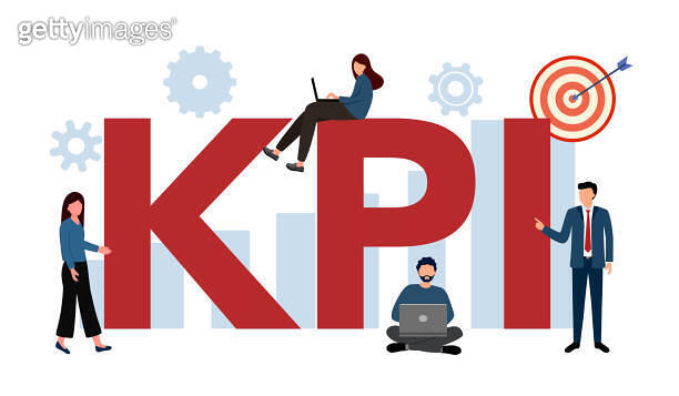 KPI concept vector illustration. Key performance indicators with ...