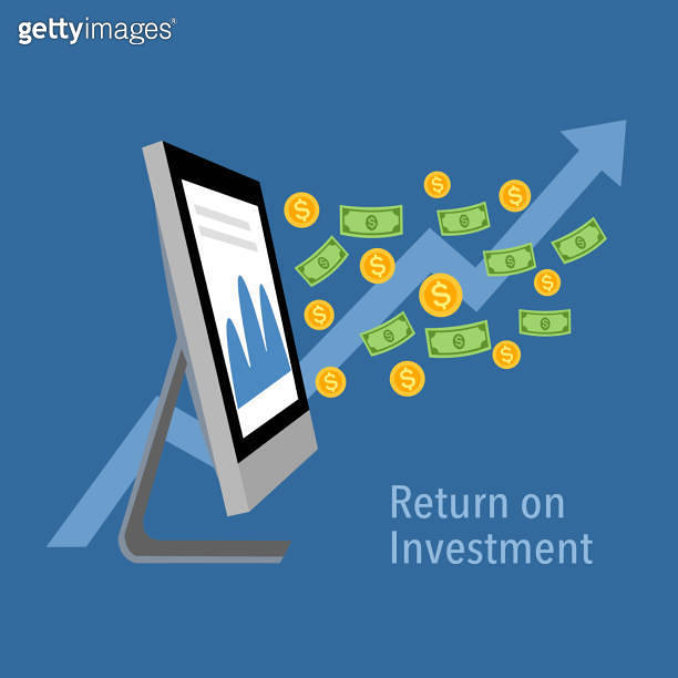 Return on investment concept vector illustration. Money coins and ...