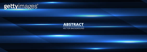 Blue modern vector wide abstract banner with light shiny blue ...