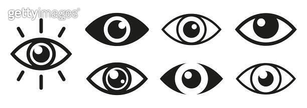 Vector collection of eye icons. Sight and vision symbols isolated on ...