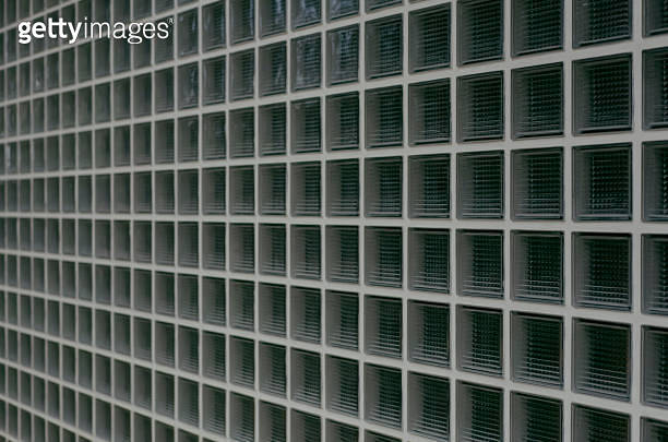 Transparent Glass Block Brick Wall. Detail Shot. (1397492945) - 게티이미지뱅크