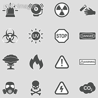 Alerts and Warning Icons. Sticker Design. Vector Illustration. 이미지 ...