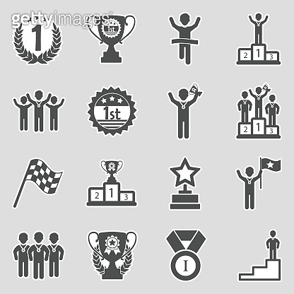 Win Icons. Sticker Design. Vector Illustration. (1450022130) 일러스트, 무료 ...