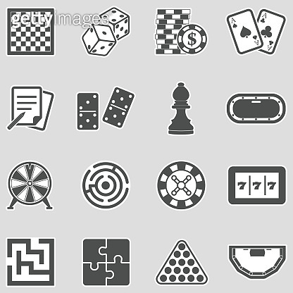 Board Game Icons. Sticker Design. Vector Illustration. (1444446260 ...