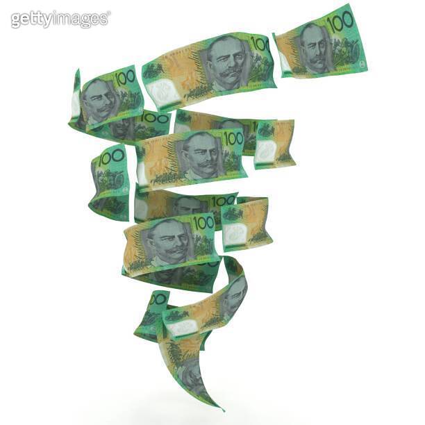 Australian money falling finance crisis 이미지 (1442959090) - 게티이미지뱅크