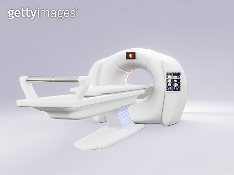 The Multi detector CT Scanner or Computed Tomography 3D illustration ...