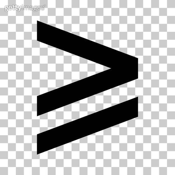 Greater than or equal to mathematics symbol, education maths icon, web ...