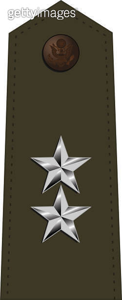 Shoulder army mark insignia of US MAJOR GENERAL 이미지 (1384283599) - 게티이미지뱅크