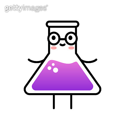 Cute lab flask with eyeglasses. Girls in science idea. (1410945229 ...