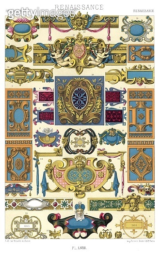 Fifteenth and Sixteenth Century (First Half ) - Cartouches (35 patterns ...