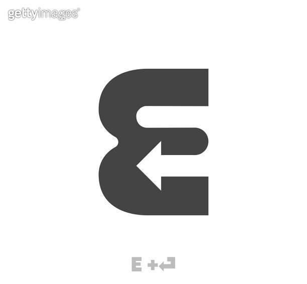 Letter E arrow symbol template vector eps. Returning arrow. 이미지 ...