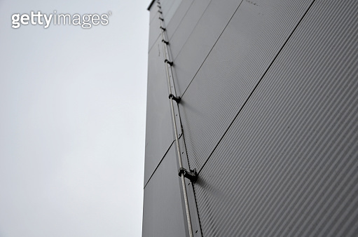 The lightning conductor is used to protect buildings from lightning ...