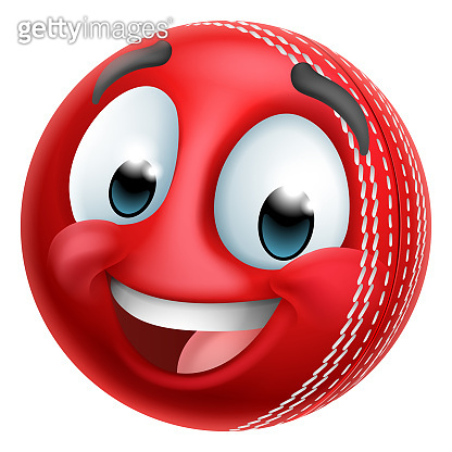 Cricket Ball Emoticon Face Emoji Cartoon Icon 이미지 (1408377630) - 게티이미지뱅크