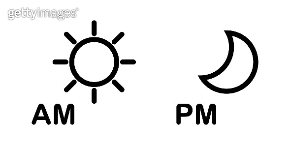 AM and PM icons. sun and moon (1401721465) 일러스트, 무료 일러스트, 아이콘, 무료 아이콘 ...