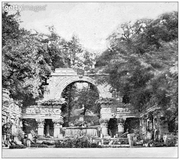 Antique travel photographs of Vienna: Schonbrunn, Artificial ruins 이미지 ...