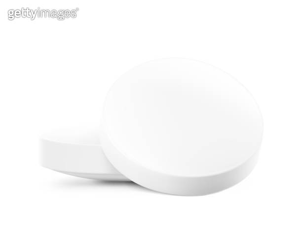 Realistic round tablet with convex mockup. 이미지 (1413896219) - 게티이미지뱅크