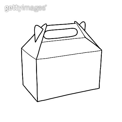 Paper box paper box with handle mockup. 이미지 (1396243977) - 게티이미지뱅크