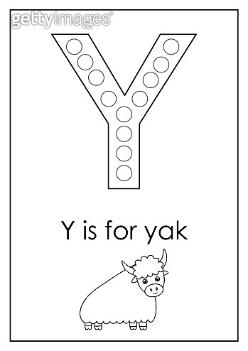 Learning English alphabet for kids. Letter Y. Dot marker activity ...