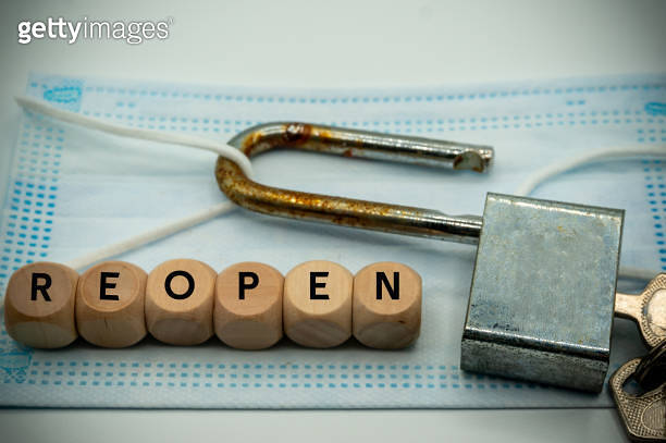 economic activity and back to work.coronavirus.Open locking medical ...