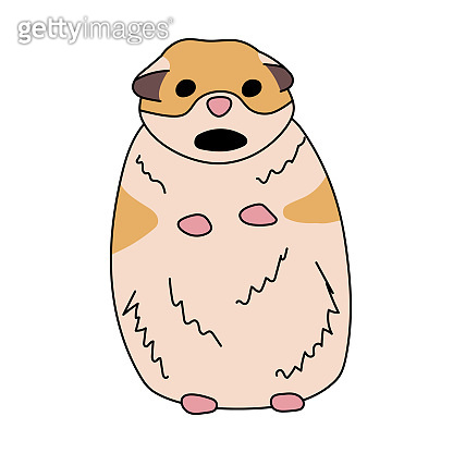 Famous meme with scared hamster. Flat comic fun vector illustration ...
