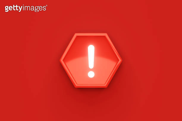 Red warning light emergency siren 3d icon attention background of ...